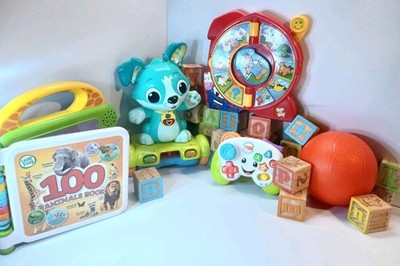 Toy Lot* Vtech Hover Pup , LF 100 Animals Book, FP Laugh & Learn ...