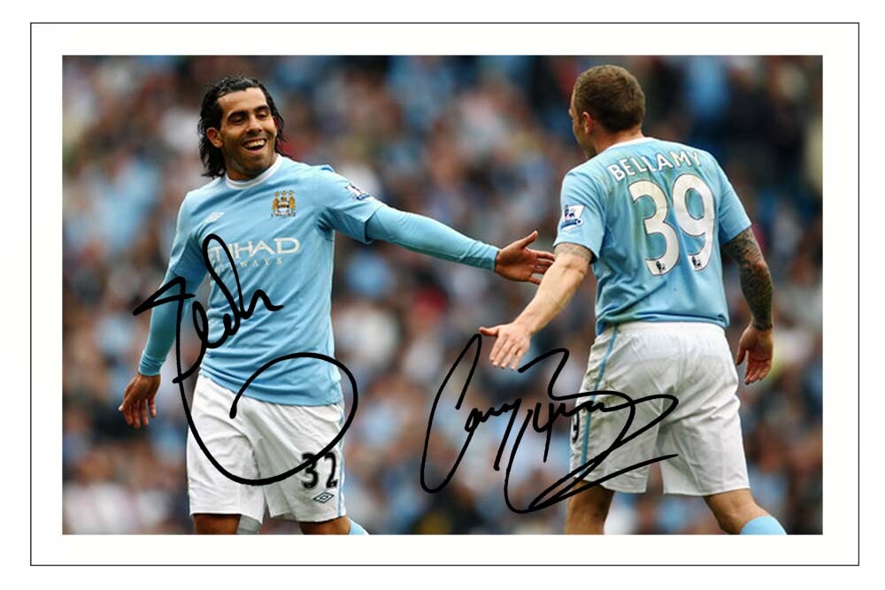 CRAIG BELLAMY & CARLOS TEVEZ Signed Autograph PHOTO Gift Print ...