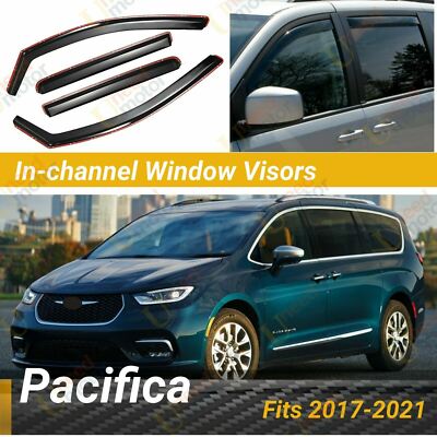 Fits Chrysler Pacifica 17-21 In-Channel Vent Window Visors Rain Guard ...