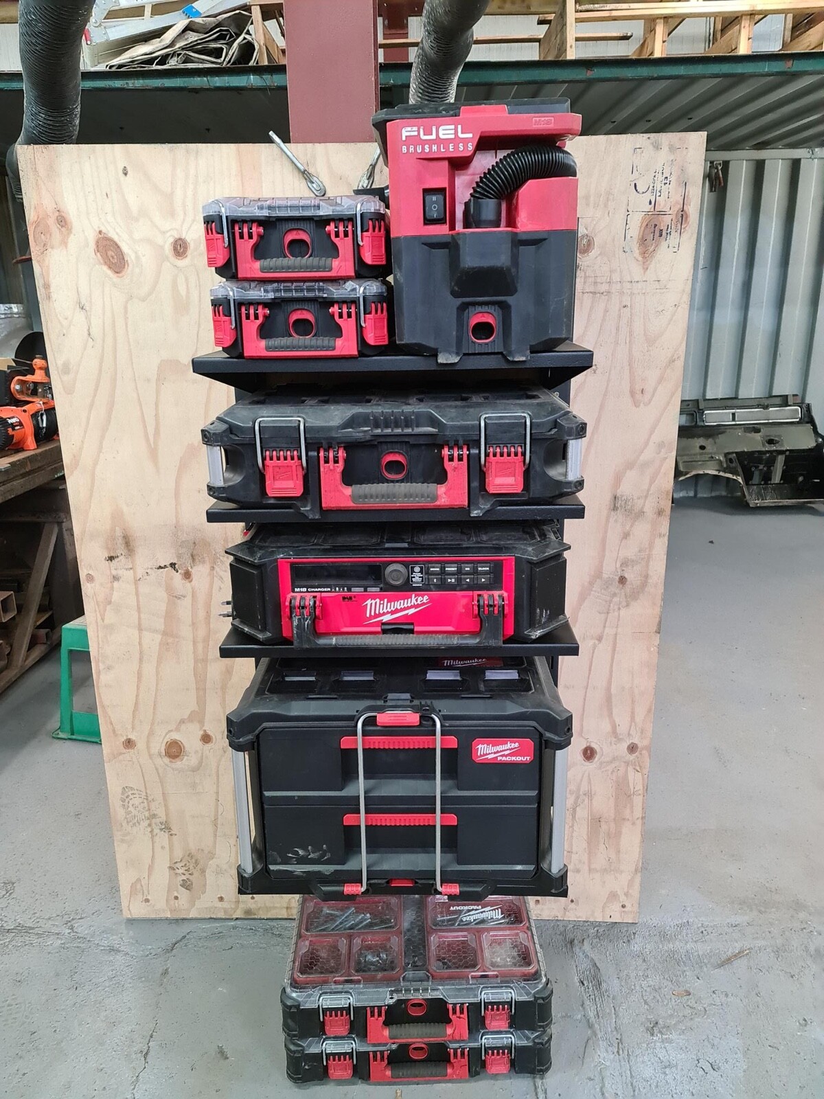 Packout Storage racking kit for Milwaukee tool boxes Van/Workshop/shed ...