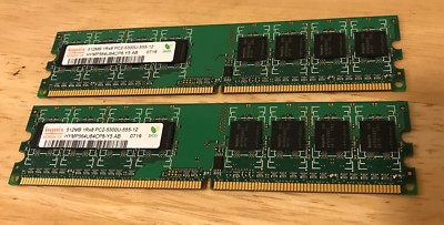 (2) Hynix 512 MB PC2 RAM 1Rx8 PC2-5300U-555-12 - Computer RAM Memory ...