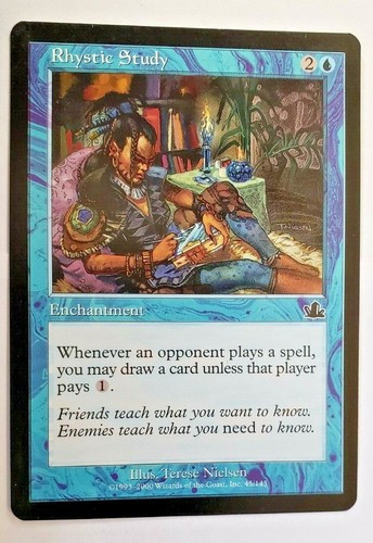 2000 Magic The Gathering Prophecy #45 Rhystic Study MTG Magic The ...
