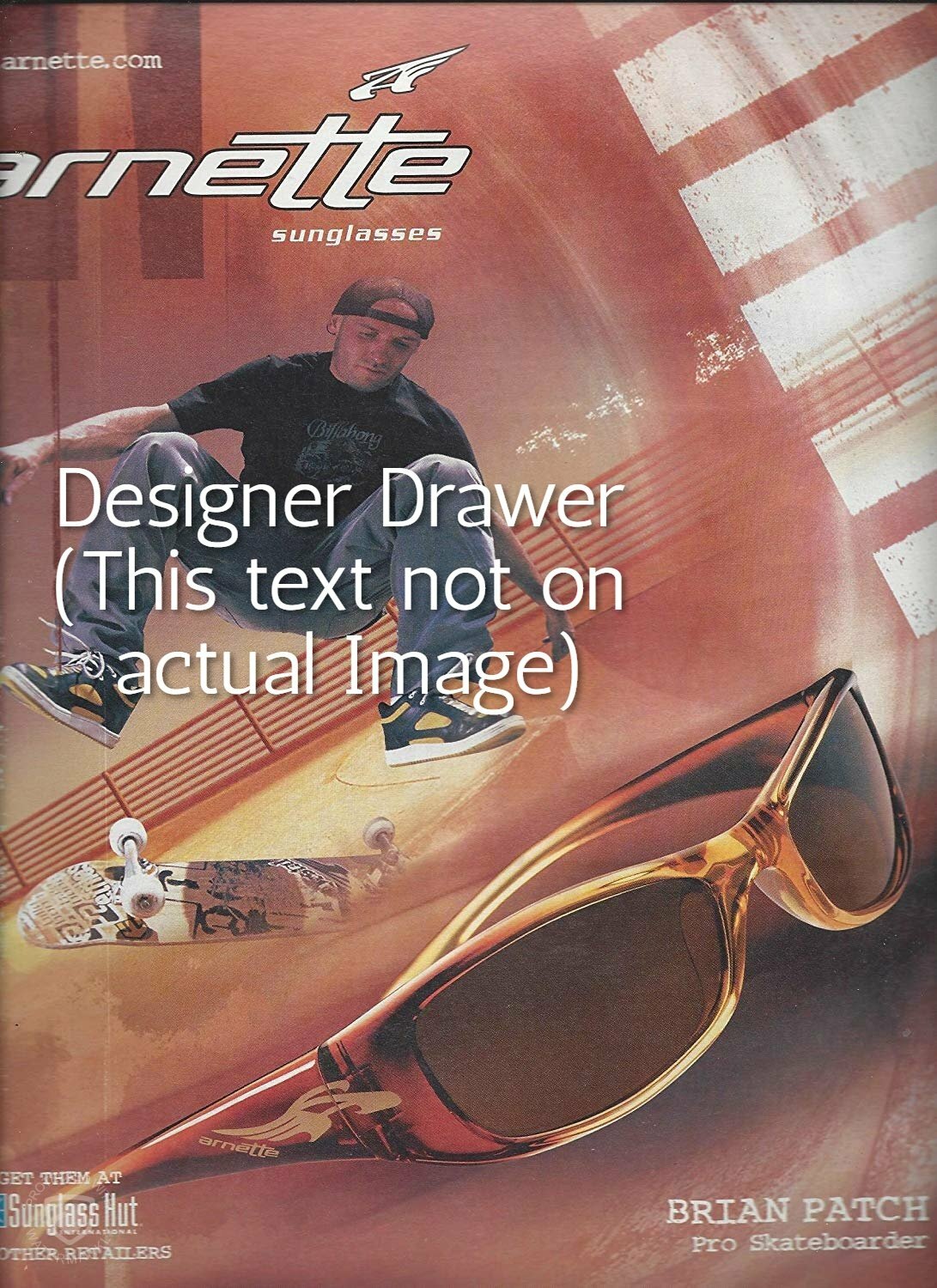 Brian Patch Pro Skateboarder For Arnette Sunglasses 2005 Promotional ...