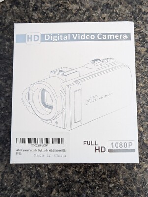 HD Digital Video Camera HDV-604S 1080P Full HD case 2 batteries 3.0 ...