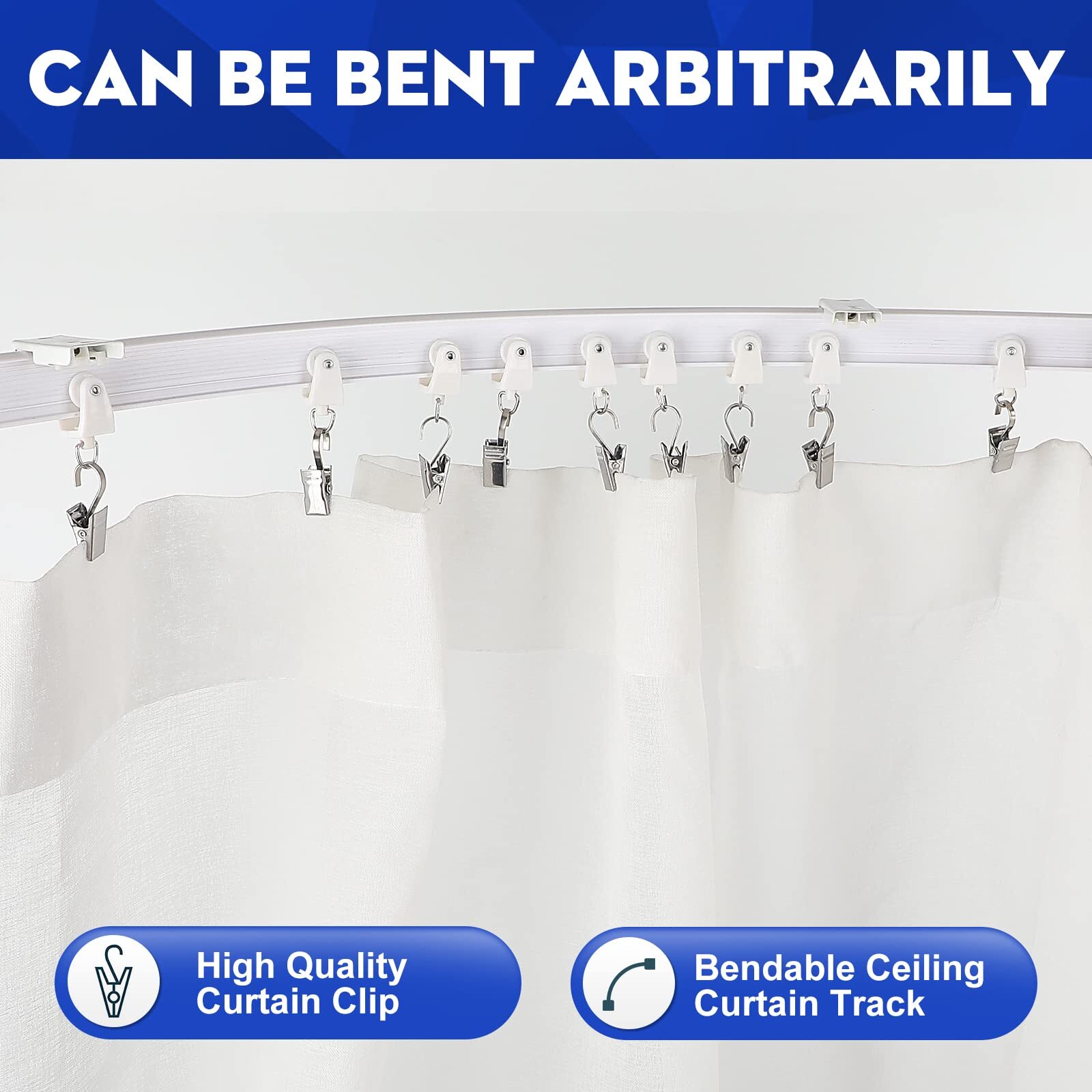 Flexible Bendable Ceiling Curtain Track Curved Ceiling Track For ...