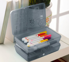 Sterilite Pencil Box Case Plastic Storage Container 1722 Craft Supplies ...