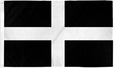 Cornwall Flag 3x5ft Flag of Cornwall Cornish Flag 3x5 House Flag 100D ...