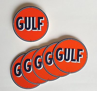 Set of 6 Gulf 2" Vinyl Decals (DC126D) | eBay