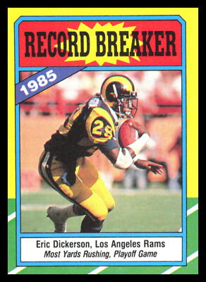 1986 Topps Eric Dickerson #2 RB Los Angeles Rams 3F | eBay