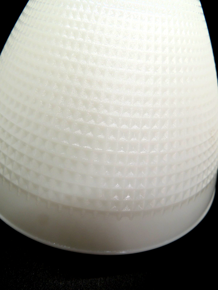 Vintage Milk Glass Lamp Shade Torchiere Shade Waffle Pattern 8" Wide ...