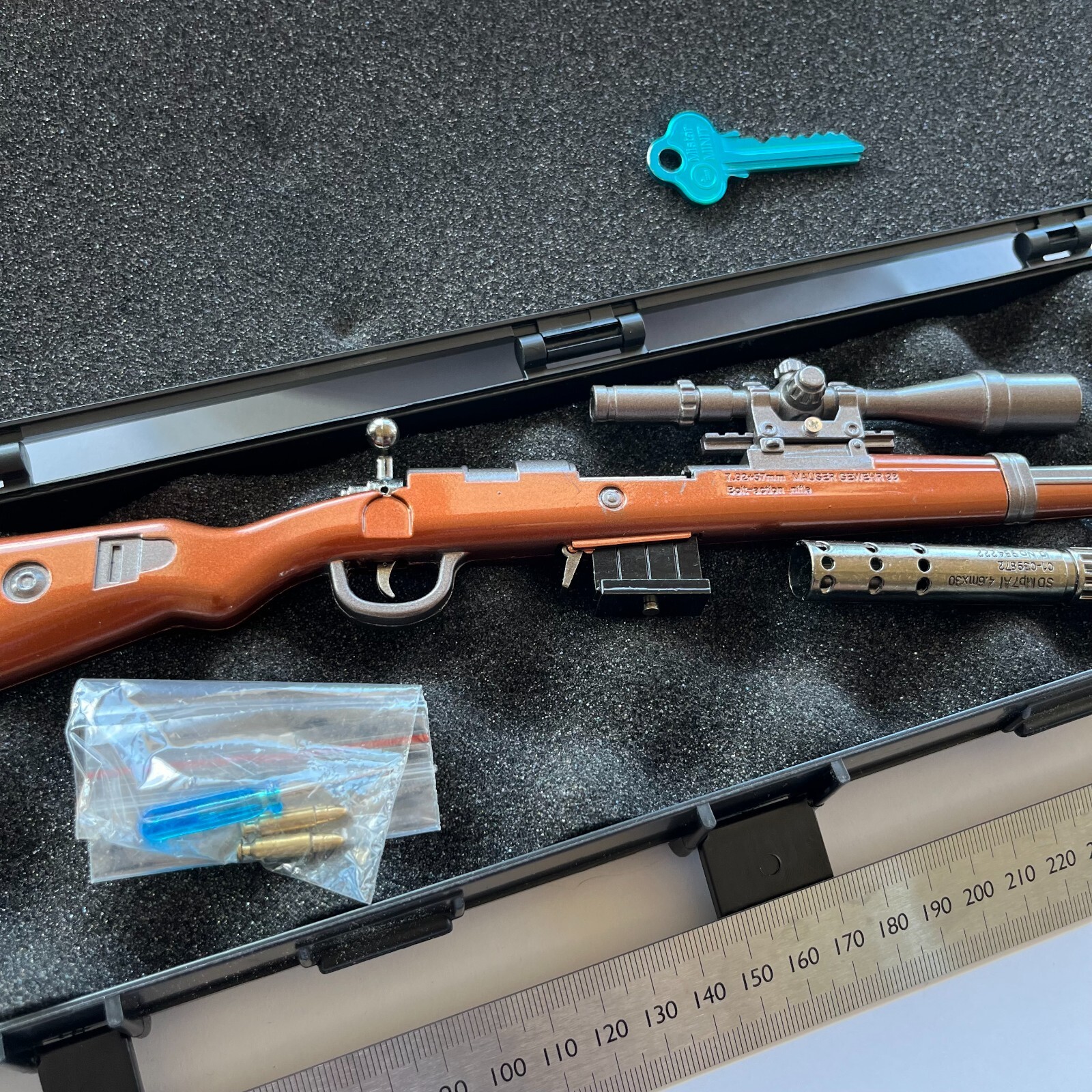 Sniper Rifle KAR 98 1:6 Diecast Bolt Action Model Gun Military ...