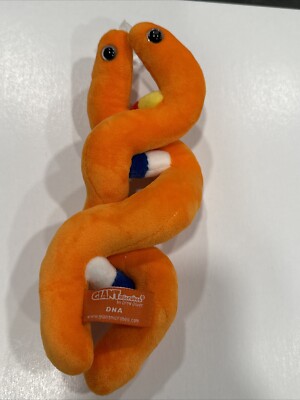 Giant Microbes DNA Orange Double Helix 9" Plush BV5 | eBay