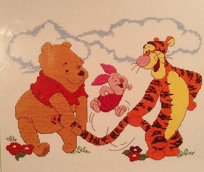 Disney Home Counted Cross Stitch Kit Pooh Piglet Tigger " Jump Rope ...