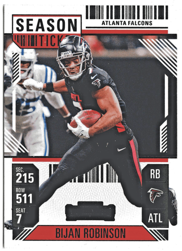 2024 Panini Contenders - Season Ticket Bijan Robinson #6 ATLANTA ...