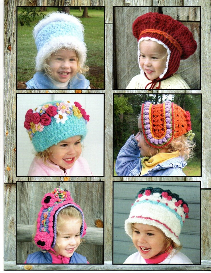 Crochet Hats Pattern Booklet Kiddie Caps by Annie Potter - Girly ...