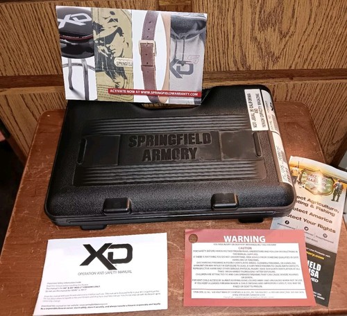 Springfield Armory XD-9 Factory Hard Plastic Pistol Case Box Black w ...