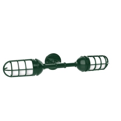 Montclair Lightworks Vaportite Double 27.75" Sconce/Cast Guard, GR ...