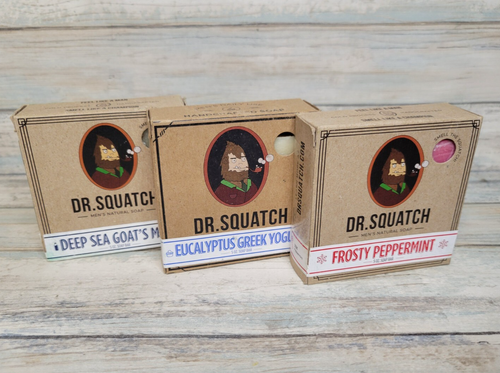 Dr Squatch Soap Set Eucalyptus Greek Yogurt Deep Sea Goat Milk Frosty Peppermint | eBay