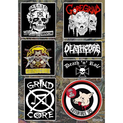 Grindcore Sticker Pack | Skull Goregrind Death 'N' Roll Anti Music Band ...