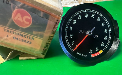 NOS GM Corvette Tachometer - 1965-1967 - 6500 Redline - GM# 6412223 | eBay