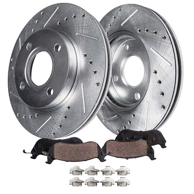 Front Drilled Brake Rotors Ceramic Brake Pads for 2012 - 2019 Nissan ...
