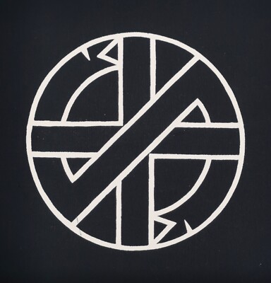 CRASS logo big back patch punk conflict dirt | eBay