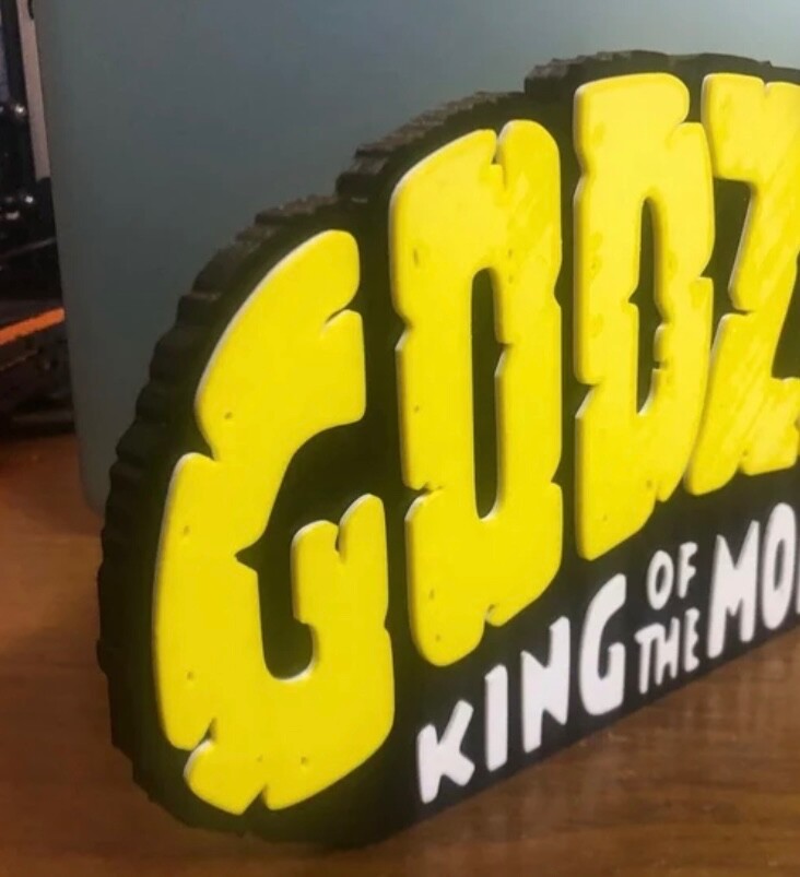 Godzilla 6in logo/ shelf display/ wall display | eBay