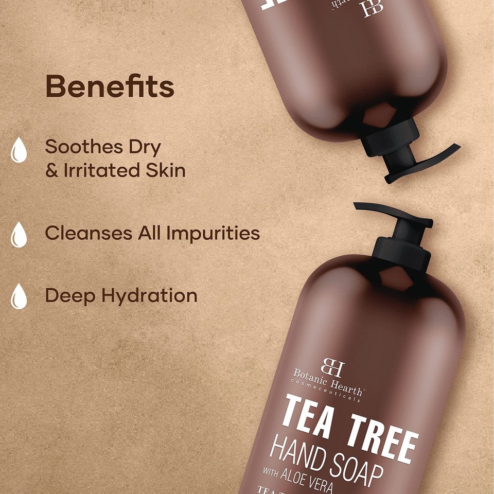 Tea Tree Liquid Hand Soap - Sulfate Free Formula - Multi Purpose Hand ...