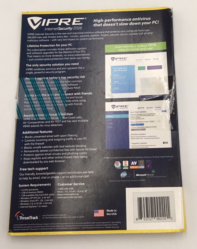 VIPRE Internet Security 2016 4PCS | eBay