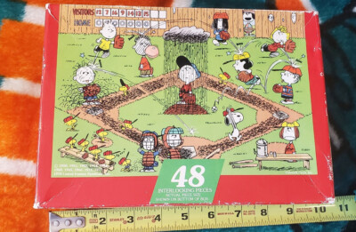 CHARLIE BROWN BASEBALL 48 PIECE JIGSAW PUZZLE VINTAGE | eBay