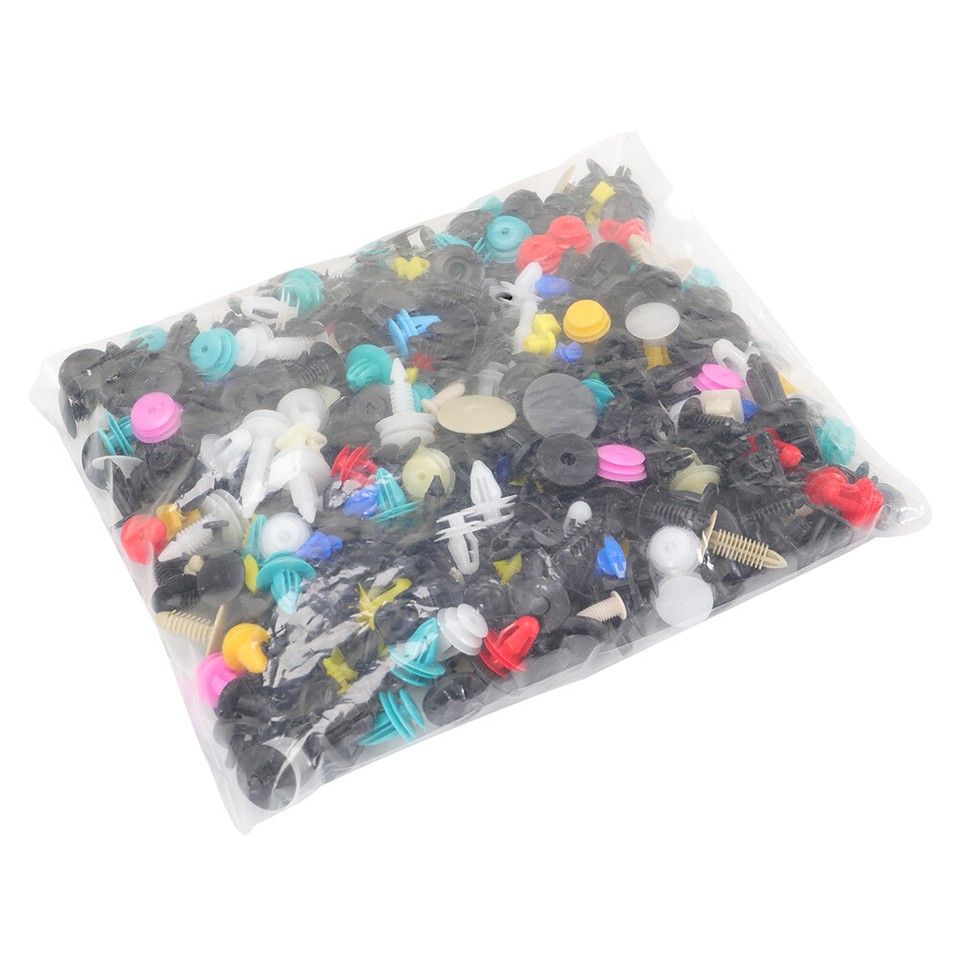 500 Clips Car Body Plastic Push Pin Rivet Trim Moulding Fastener ...