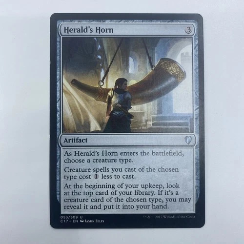 MTG Herald’s Horn C17 LP Artifact Cost Reduction Tribal EDH Staple Card ...