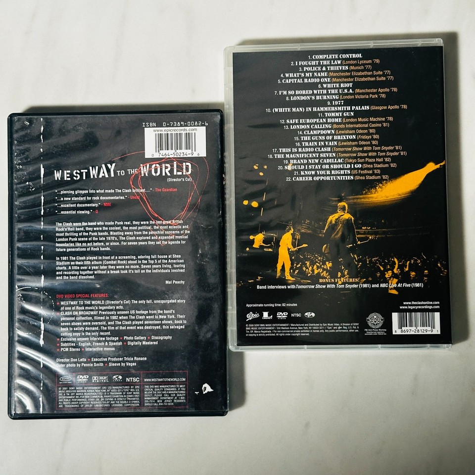 The Clash - DVD Lot of 2 - Live Revolution Rock - West Way To The World ...