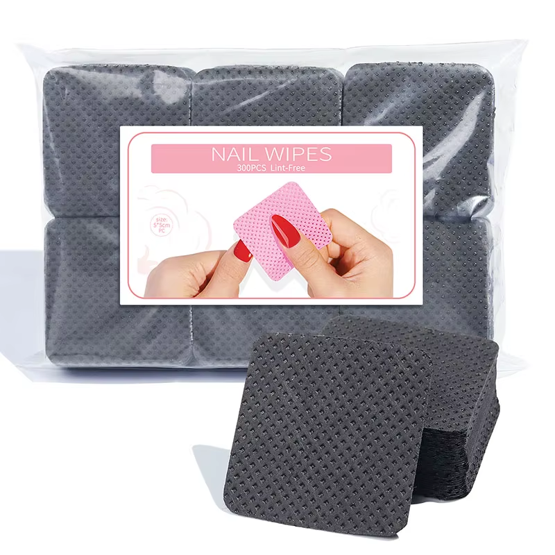 300Pcs/Pack Lint-Free Nail Polish Remover Napkin Colorful Cotton Wipes ...