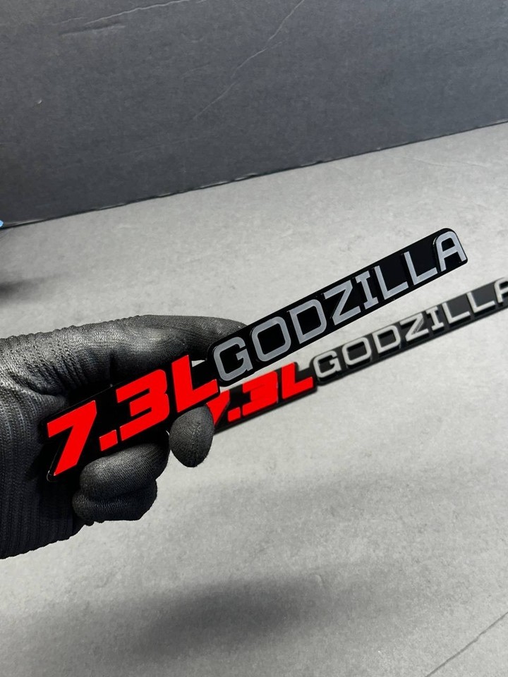 7.3L Godzilla Engine 3D Badge Pair – Qty 2, Car Emblems for Car Fender ...
