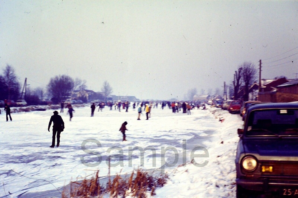 1970s Ice Skating Snow Winter Scenery Netherlands 35mm Slide Vintage ...