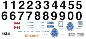 DENVER, Co. Police Car 1/25th - 1/24th Scale Waterslide Decals | eBay
