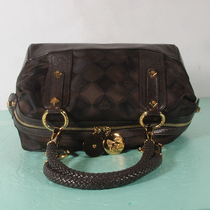 Authentic MCM Jacquard Diamond Pattern Tote Bag + Dust Cover | eBay