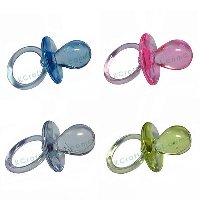 2-1/2" Clear Pacifiers Baby Shower Party Game Decoration Favors U-Pick ...