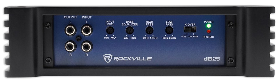 Rockville dB25 2800 Watt Peak/700w RMS 2 Channel Amplifier Car Stereo ...