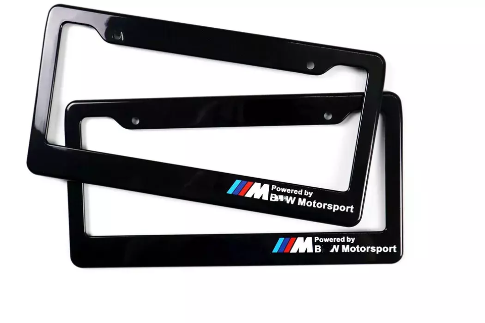 License Plate Frames Front & Rear Braket For ALL BMW ABS M Performance ...