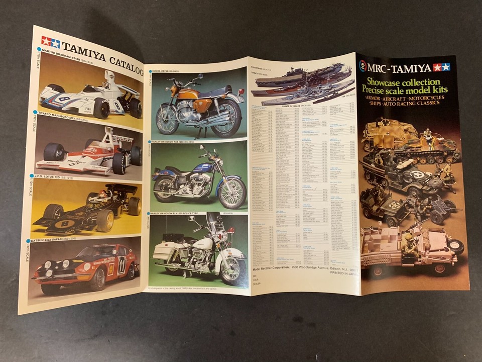 Vintage Tamiya Models Catalog Sales Brochure 1970s Model Kits | eBay