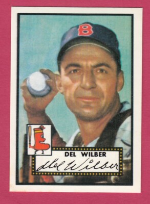 1952 Topps Reprint # 383 Del Wilber - Boston Red Sox | eBay