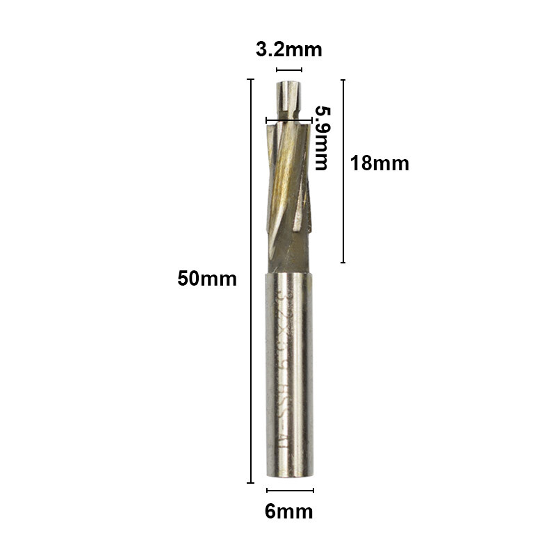 1/5/7PCS HSS Counterbore End Mill M3-M16 4 Flute Pilot Slotting Tool ...