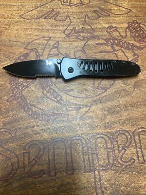 RARE/DISCONTINUED HK/BENCHMADE-MONO CHROME 10300 BLACK FOLDING POCKET ...