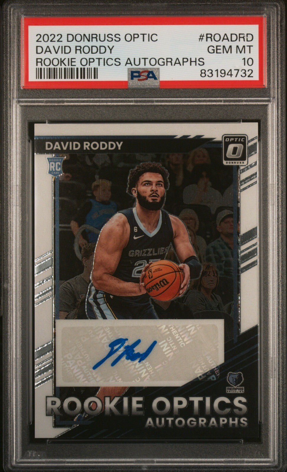 2022-23 David Roddy Rookie Optics Autographs /99 #ROA-DRD PSA 10 POP 2 ...