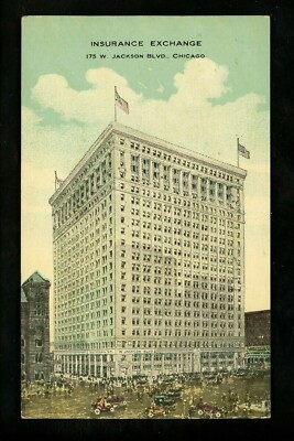 Illinois IL postcard Chicago, Insurance Exchange | eBay