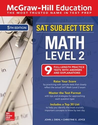John Diehl McGraw-Hill Education SAT Subject Test Math Level 2, Fifth ...