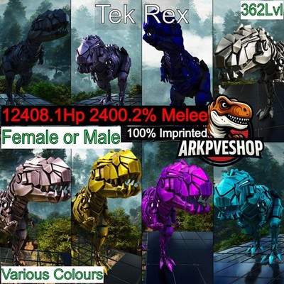 ASA🦖Ark Survival Ascended Pve Tek Rex 2400% melee Top Boss Stats | eBay UK