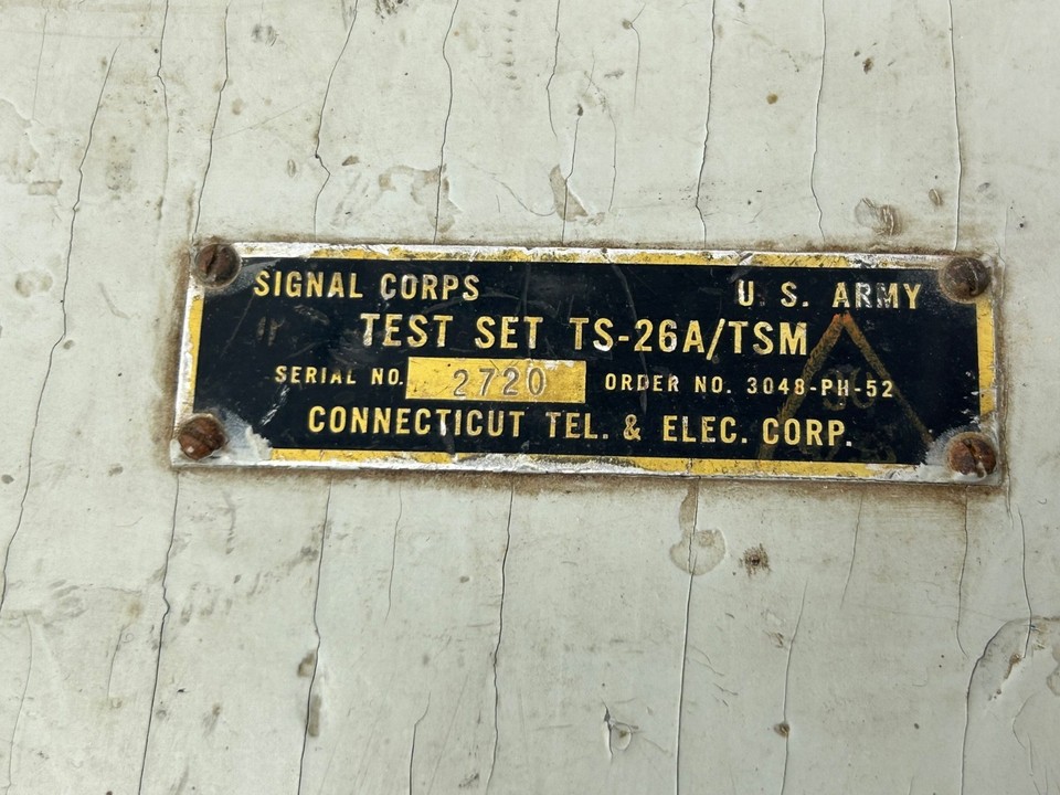 Vintage US Army Signal Corps TS-26A/TSM Test Set | eBay